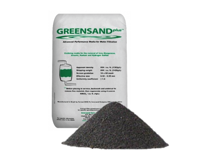 .5 Cubic Foot Greensand Plus - Iron, Manganese, and Hydrogen Sulfide removal media - 45 lb. bag ...